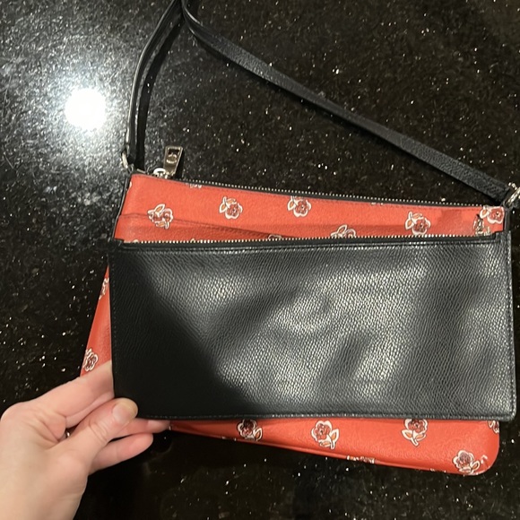 Coach | Bags | Coach Sienna Rose Pop Red And Black Coated Canvas ...